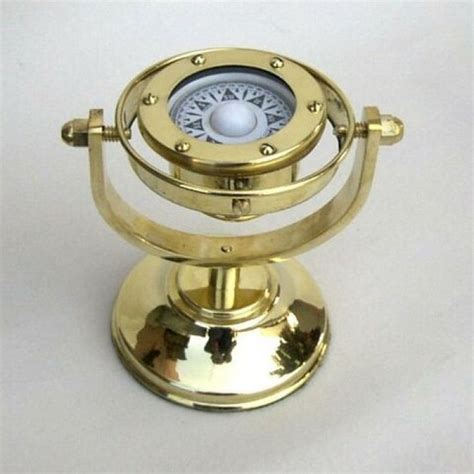 Solid Brass Gimble Desk Compass 5 Solid Brass Nautical Ts Corporate Ts