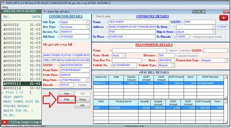 How To Print E Way From The Marg Software