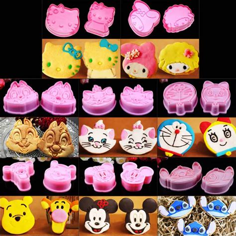 Ветра с цветочным проектом 2 шт компл Diy мультфильм пресс формы для выпечки бисквитная