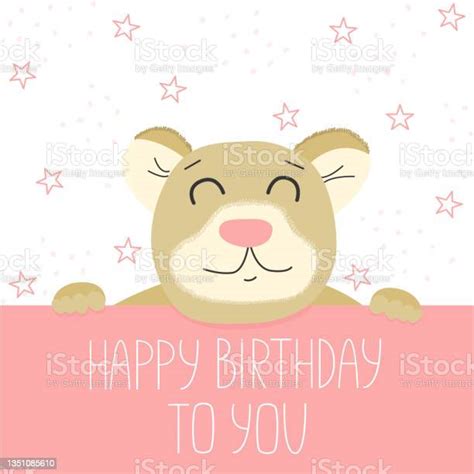 생일 축하해요 귀여운 만화 테디 베어와 인사말 카드 어린이를위한 엽서 어린이를 위한 디자인 0명에 대한 스톡 벡터 아트 및 기타 이미지 Istock