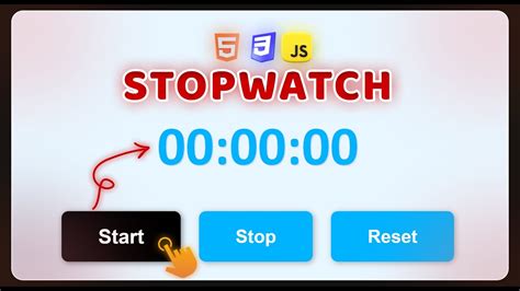 How To Create A Stopwatch Using Html Css Javascript Adel Gabr Youtube