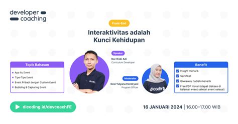 Devcoach 124 Front End Interaktivitas Adalah Kunci Kehidupan Dicoding Indonesia