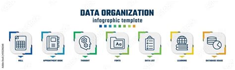 Data Organization Concept Infographic Design Template Included Null Appointment Book Thought