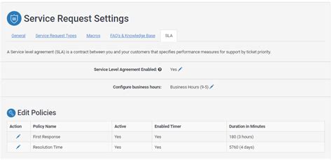 service requests how to add edit sla s condo control english