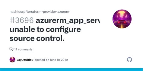 Azurerm App Service Unable To Configure Source Control Issue Hashicorp Terraform