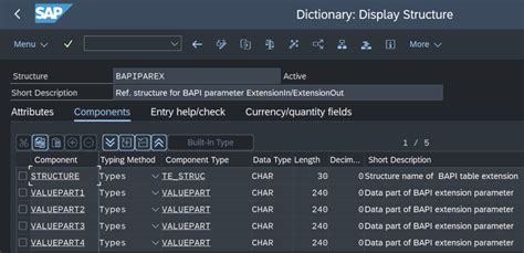 Fill Bapi Extension Structure Or Extract Sapdeveu