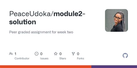 Github Peaceudokamodule2 Solution Peer Graded Assignment For Week Two