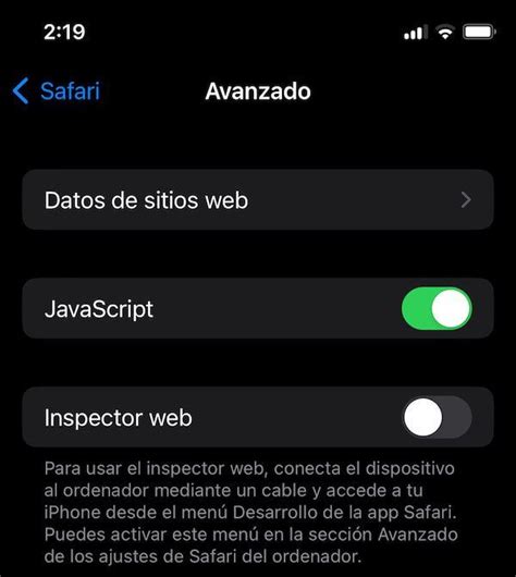activar javascript safari en ipad iphone ios