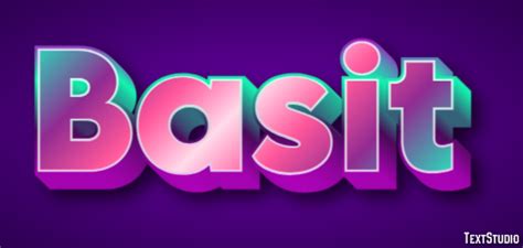 Basit Text Effect And Logo Design Name