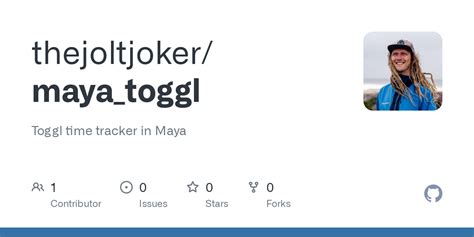github thejoltjoker maya toggl toggl time tracker in maya