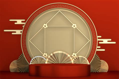 제품 디스플레이 최소한의 기하학적 디자인3d 렌더링을 위한 레드 포디움 0명에 대한 스톡 사진 및 기타 이미지 0명 3차원 형태 강단 Istock