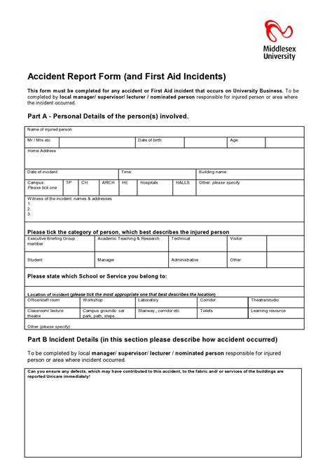 What Are Accident Report Forms Free Printable Download