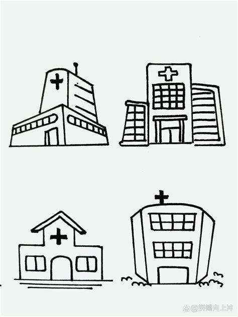医院建筑简笔画简单（漂亮19张） 简笔画图片大全