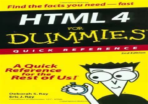 Ppt Read Pdf Html 4 For Dummies Quick Reference Free Powerpoint