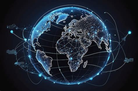 Connecting The World Concept With Connecting Dots Generative Ai Premium Ai Generated Image