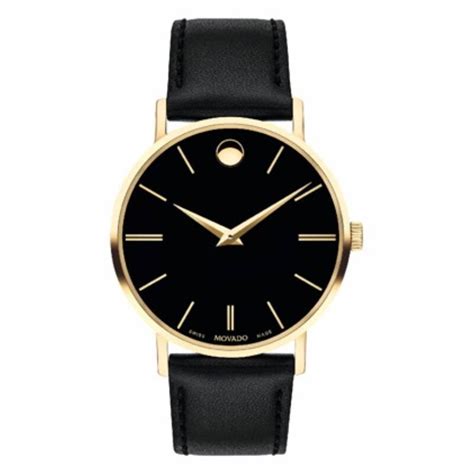 Movado Classic Museum Quartz Black Dial Mens Watch 607988 Watches