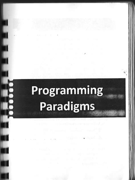 Programming Paradigms And Languages Pdf