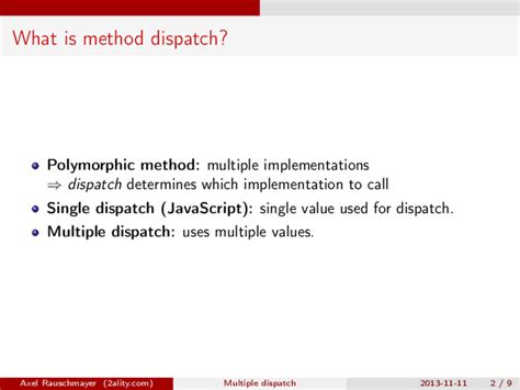 Multiple Dispatch Speaker Deck