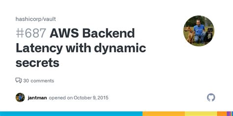 Aws Backend Latency With Dynamic Secrets · Issue 687 · Hashicorpvault