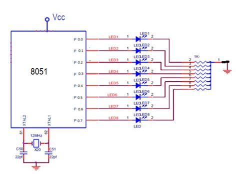 assembly language program to flash leds with delay of 1 sec