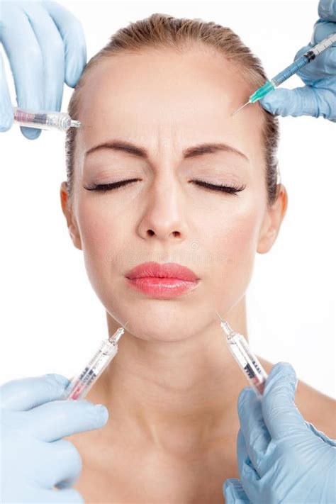 Injections Of Botox Woman Having Beauty Treatment Stock Image Image