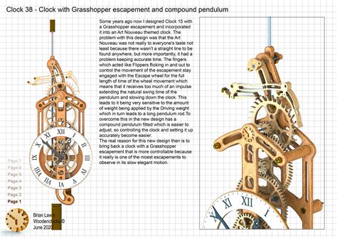Clock 38 With Grasshopper Escapement Brian Laws Woodenclocks