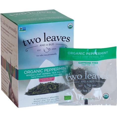 Organic Peppermint Tea Whole Leaf Herbal Tea Sachets Case Of 6 Box