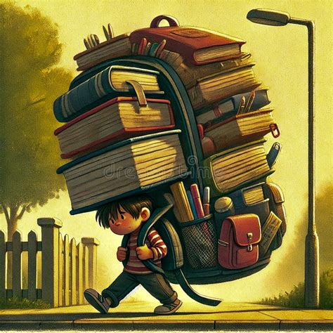 Weight Of Education Stock Illustration Illustration Of Walking