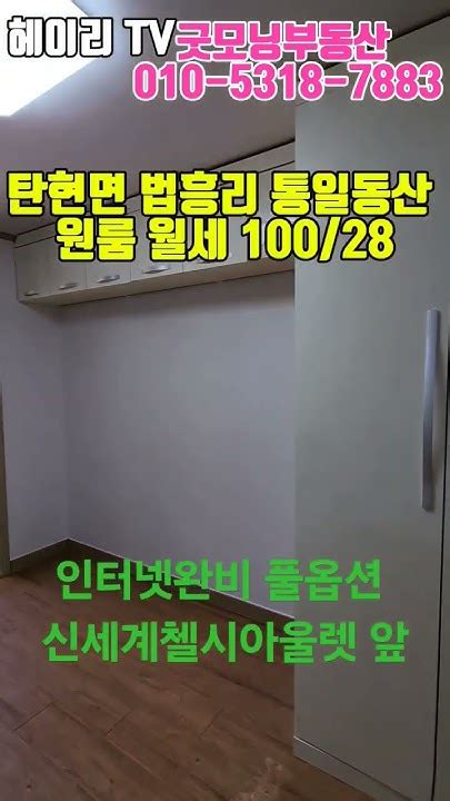No 158k 파주 탄현면 법흥리 통일동산 신세계첼시아울렛 성동리 프로방스 헤이리 원룸 월세 10028만 인터넷완비 풀옵션 개방감 좋고 깔끔한 편세권 원룸shorts
