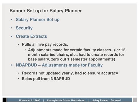 PPT Salary Planner SUCCESS PowerPoint Presentation Free Download ID