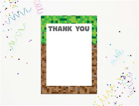 Free Printable Minecraft Thank You Notes Free Printable A Z