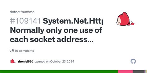 Systemnetrequestexception Normally Only One Use Of Each