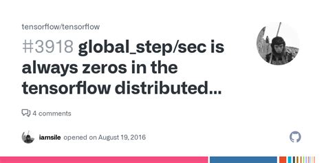 Globalstepsec Is Always Zeros In The Tensorflow Distributed Log