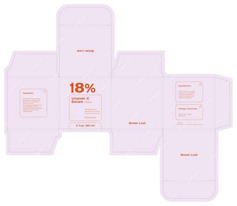 Premium Vector Editable Vector Packaging Box Dieline For Beauty Cosmetics