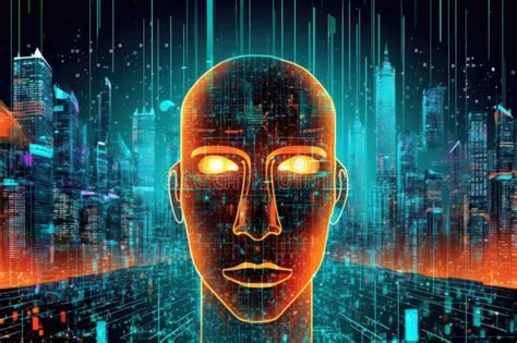 Facial Recognition And Artificial Intelligence Generative Ai Stock Illustration Illustration