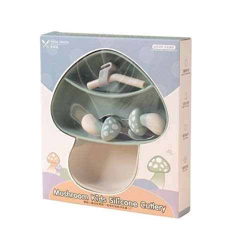 Mushroom Silicone 4 Piece Tableware Set Green Shop Today Get It