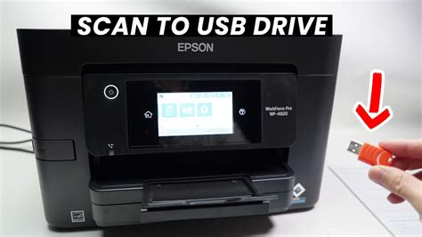 How To Scan To Usb Drive On Epson Workforce Pro Wf 4820 And 4830 Youtube
