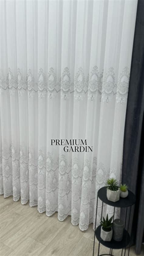 Тюль Штори Гардини Тюль на основі бамбука з шеніловою вишивкою В сірому кольорі🎨 🔸 Ціна
