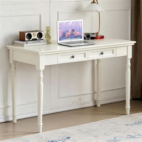 47 Inch Desk With Drawers Solid Wood Home Office Desk — Shipitfurniture