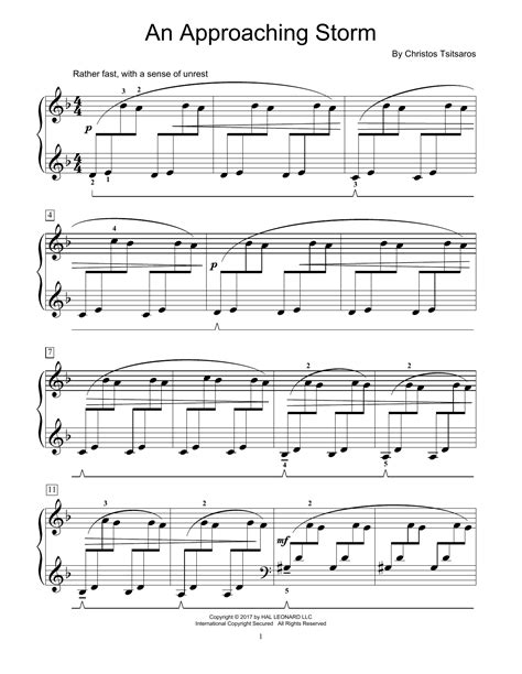 Download An Approaching Storm Christos Tsitsaros Educational Piano