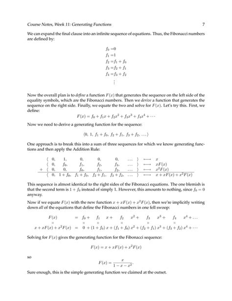 Generating Functions Albert R Meyer Pdf
