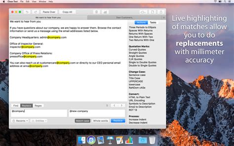 Clean Text For Mac Apimac