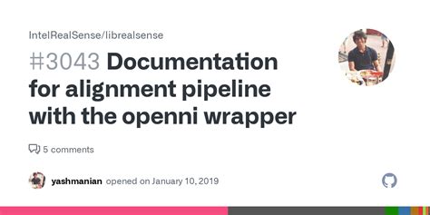 Documentation For Alignment Pipeline With The Openni Wrapper · Issue 3043 · Intelrealsense