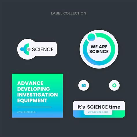 Free Vector Flat Design Science Label Pack