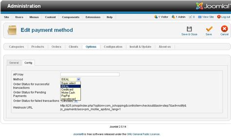 Joomshopping Mollie Api