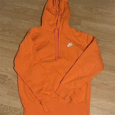 Orange Basic Nike Hoodie Size Mens Small But Fits Depop