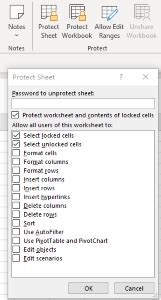 Protect And Unprotect Worksheet Documentation