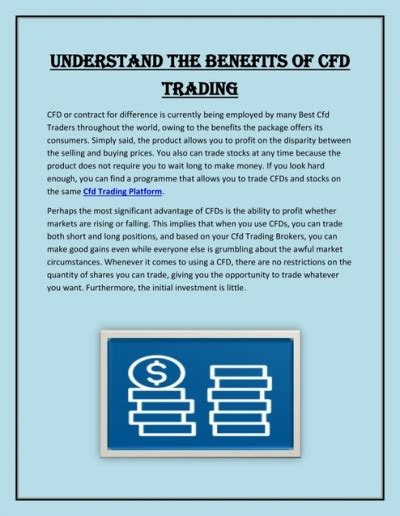 Understand The Benefits Of Cfd Trading