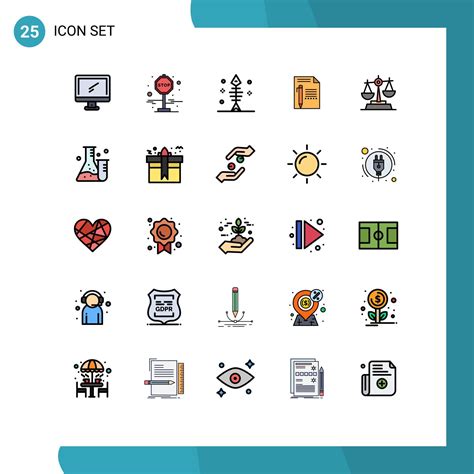 25 Creative Icons Modern Signs And Symbols Of Write Paper Bone Page Document Editable Vector