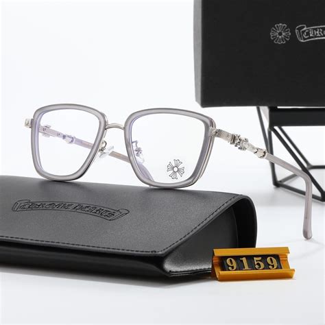 Chromehearts0258 Large Frame Plain Glasses Big Face Glasses Retro